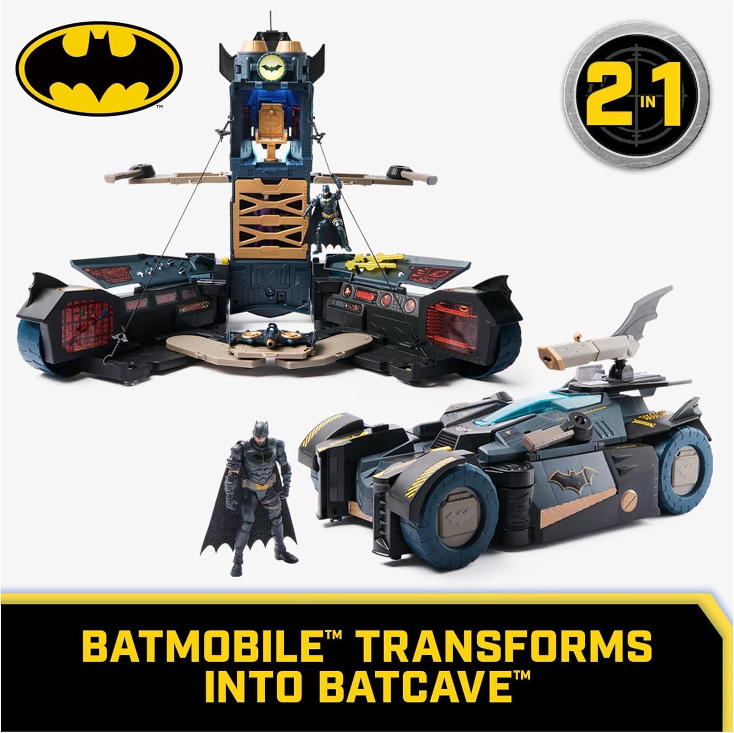 DC Comics Batman, Ultimate Transforming Batmobile Playset, 2-in-1 ...
