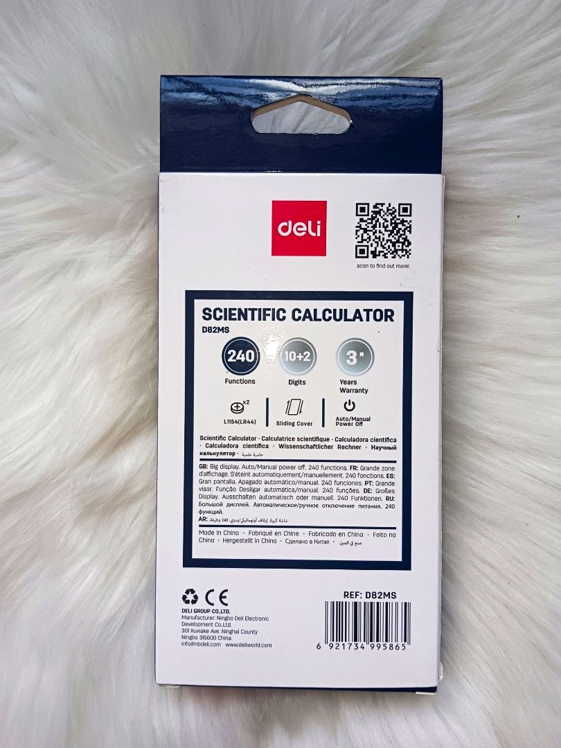 Deli Calculator Scientific Calculator D82MS, Hobbies & Toys, Stationery ...