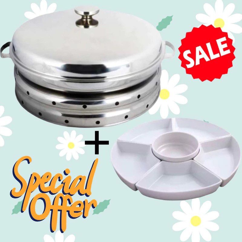 dome set buffet tray inset melamine, porcelain & steinless steel ...