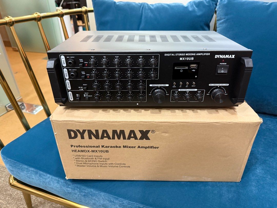 Dynamax MX10UB professional stereo home karaoke mixer amplifier with ...