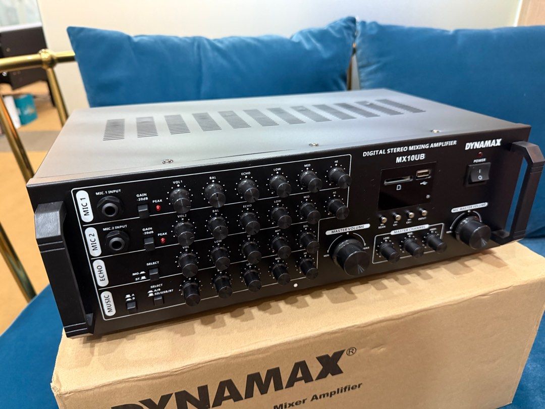 Dynamax MX10UB professional stereo home karaoke mixer amplifier with ...