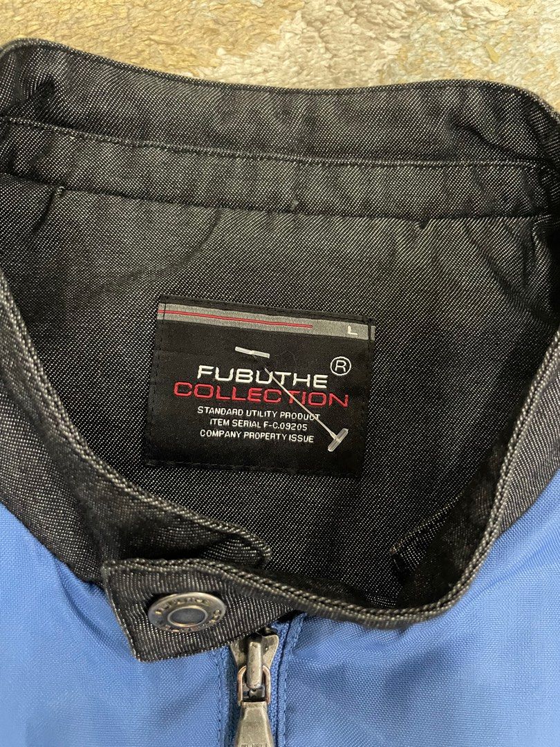 Fubu Racing Jacket Vintage Blue Grey like Nascar JNCO South Pole etc ...