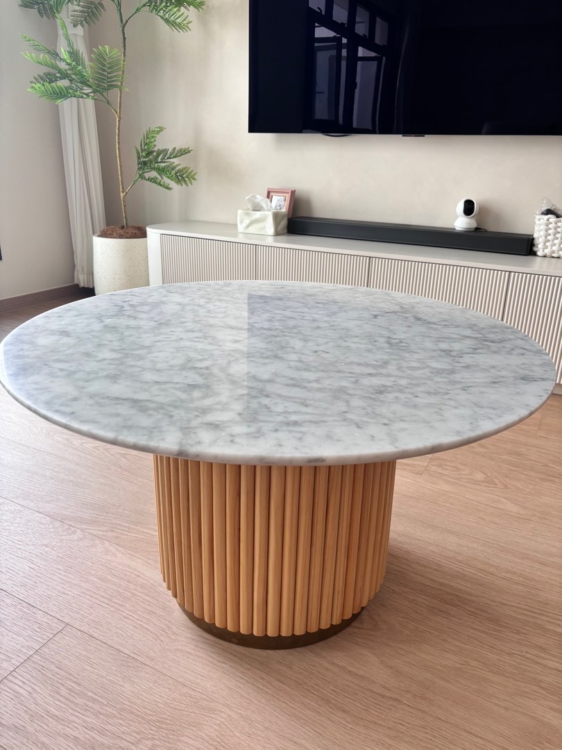 Gamar Furniture Marble Coffee Table, Furniture & Home Living, Furniture ...