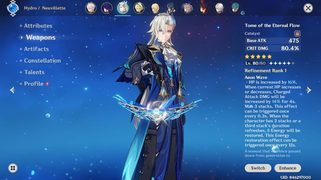 Genshin Impact Account Neuvillette with Signature Weapon,Kazuha ...