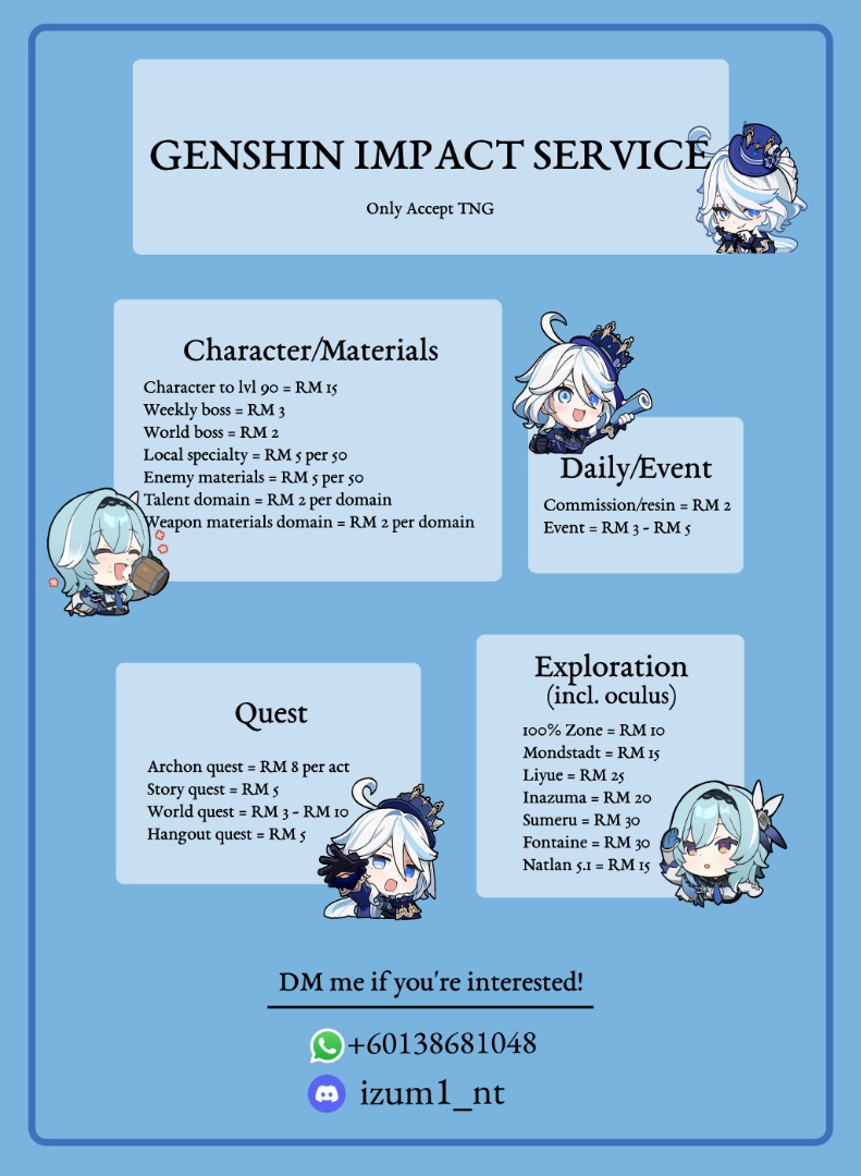 Genshin Impact Boosting/Piloting Services, Video Gaming, Video Games ... Genshin Impact Boosting/Piloting Services, Video Gaming, Video Games ...