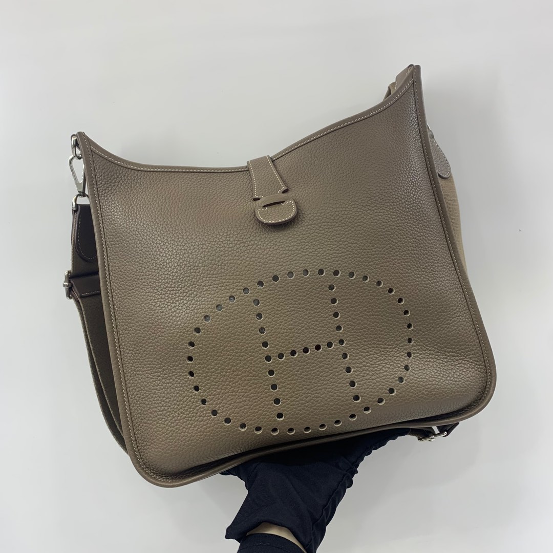 HERMES EVELYN III 33 GM T STAMP ETOUPE SHOULDER BAG 247058626 &, Luxury, Bags & Wallets on Carousell
