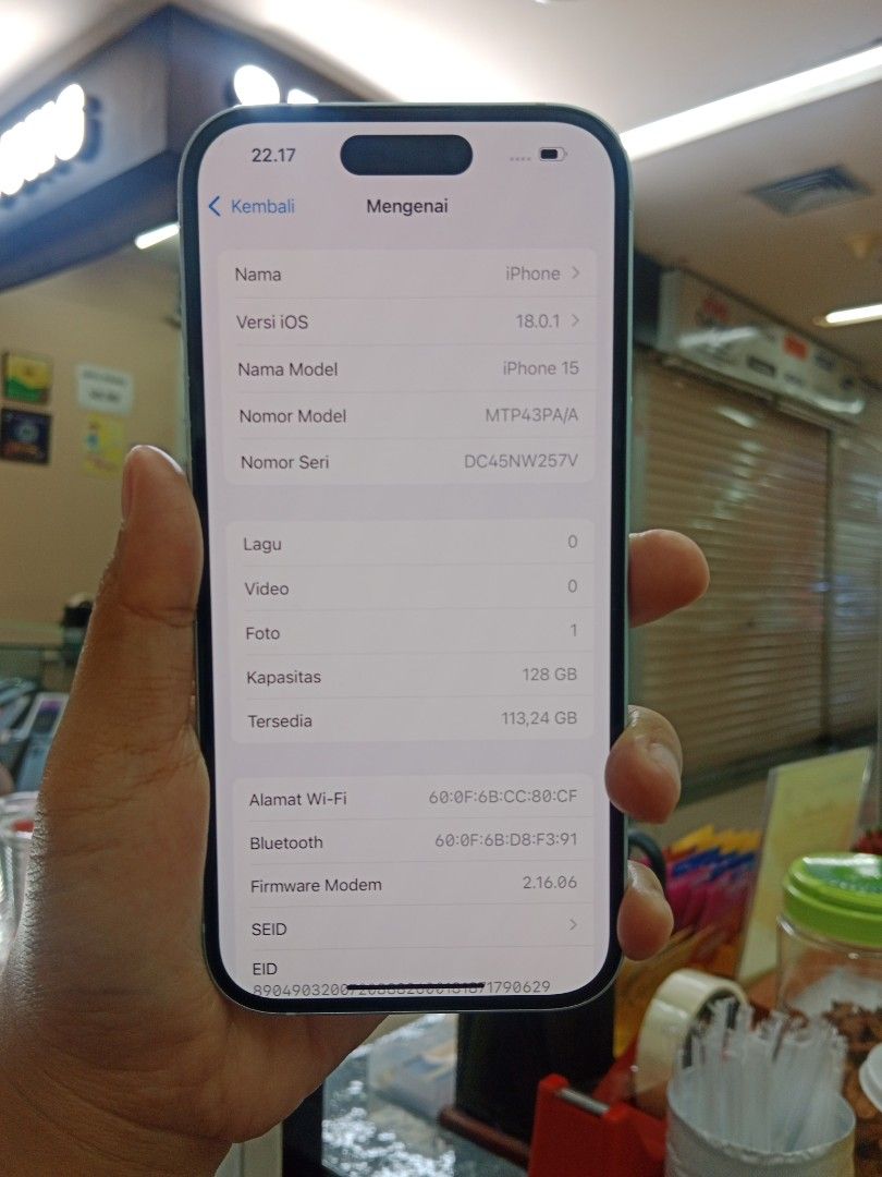 Iphone 15 128gb warna biru bh 100% terima cicilan dan tukar tambah ...