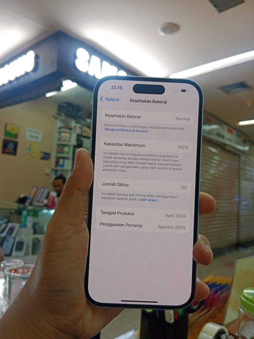 Iphone 15 128gb warna biru bh 100% terima cicilan dan tukar tambah ...