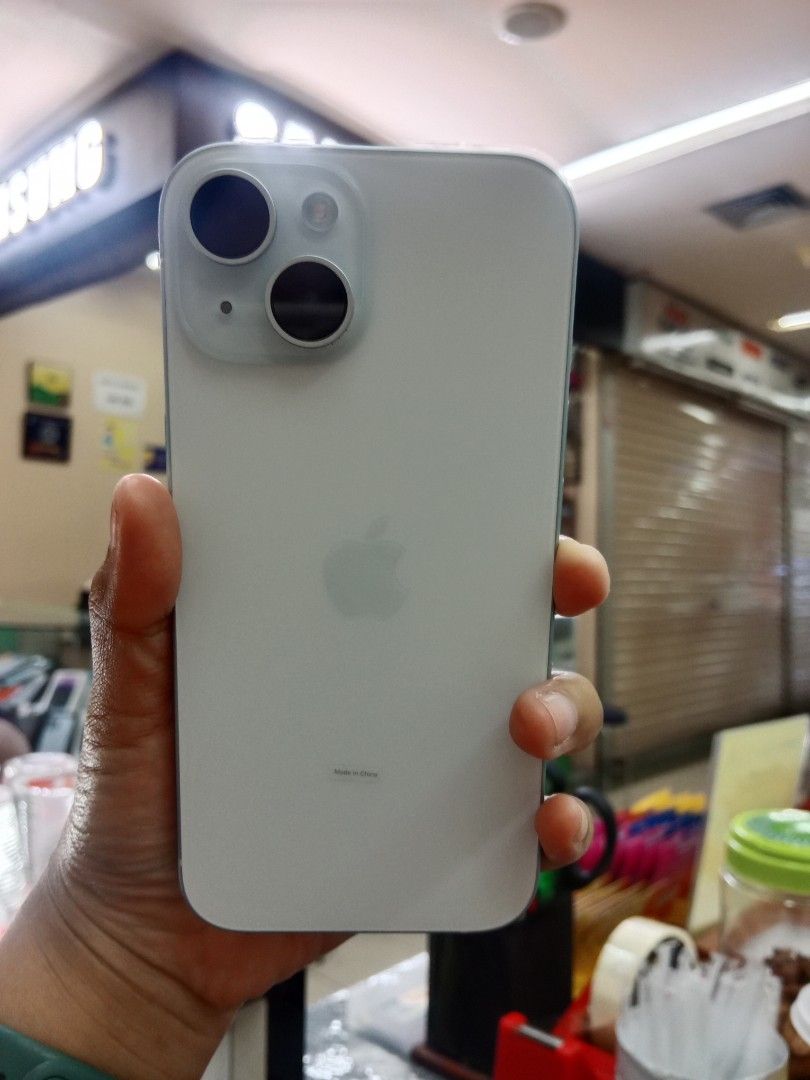 Iphone 15 128gb warna biru bh 100% terima cicilan dan tukar tambah ...