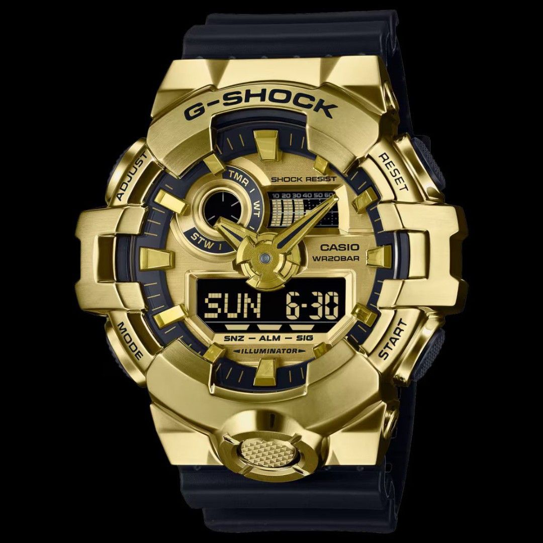 JAM CASIO G-SHOCK ORIGINAL GM-700G-9A METAL STEEL BEZEL XL SIZE, Luxury ...