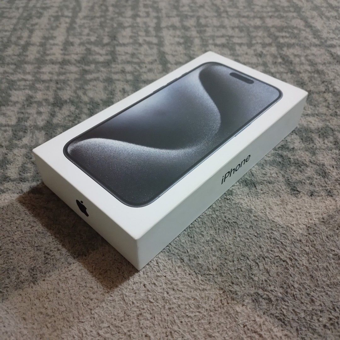 KARDUS KOTAK DUS BOX IPHONE 15 PRO, BLUE TITANIUM, 1TB ORIGINAL, Serba ...