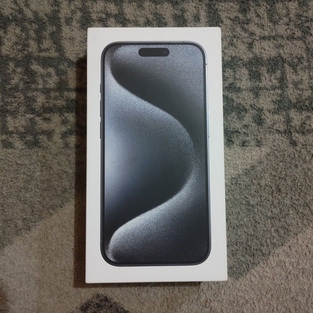 KARDUS KOTAK DUS BOX IPHONE 15 PRO, BLUE TITANIUM, 1TB ORIGINAL, Serba ...