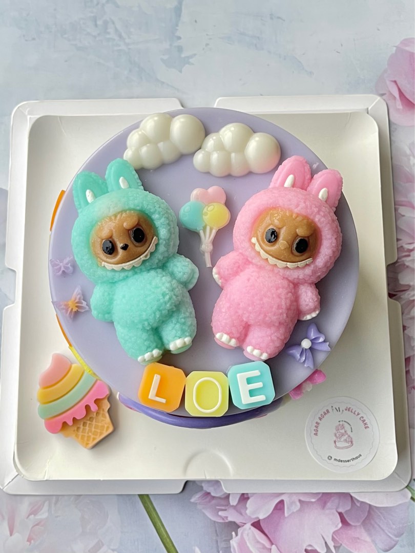 Labubu Agar Jelly Cake | Labubu Cake | Labubu, Food & Drinks, Homemade ...