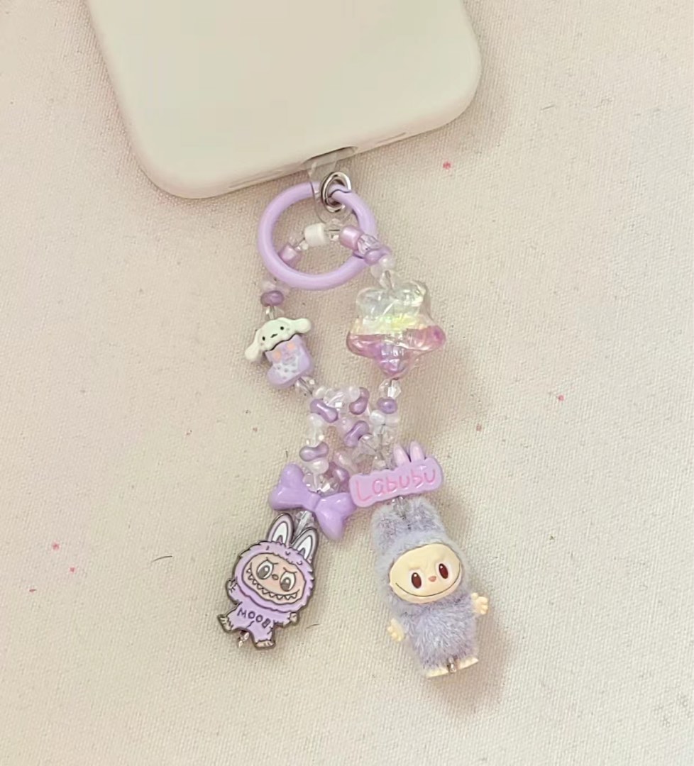 Labubu keychain/Labubu handphone strap, Hobbies & Toys, Toys & Games on ...