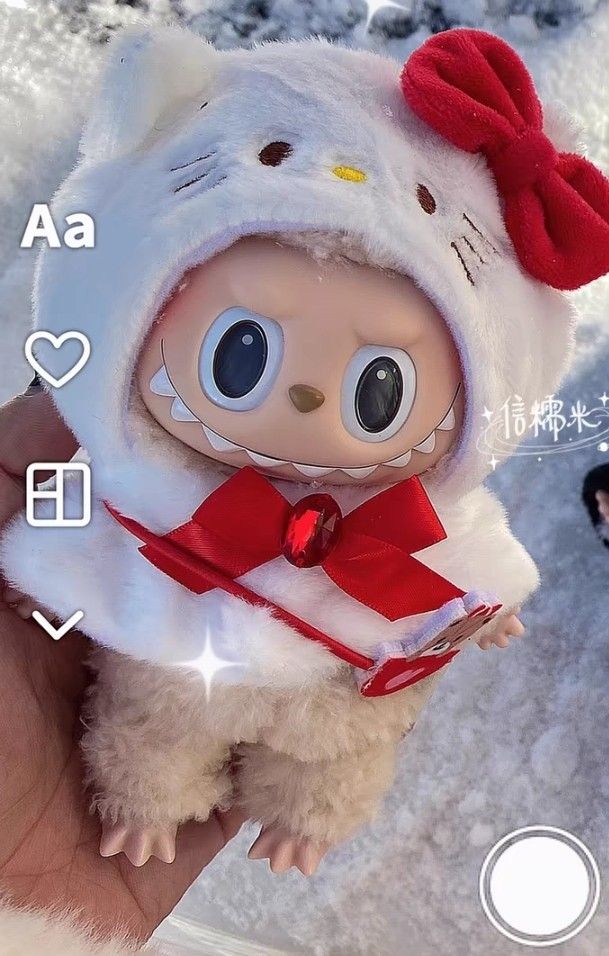 Labubu V1 Hello Kitty Clothes, Hobbies & Toys, Toys & Games on Carousell