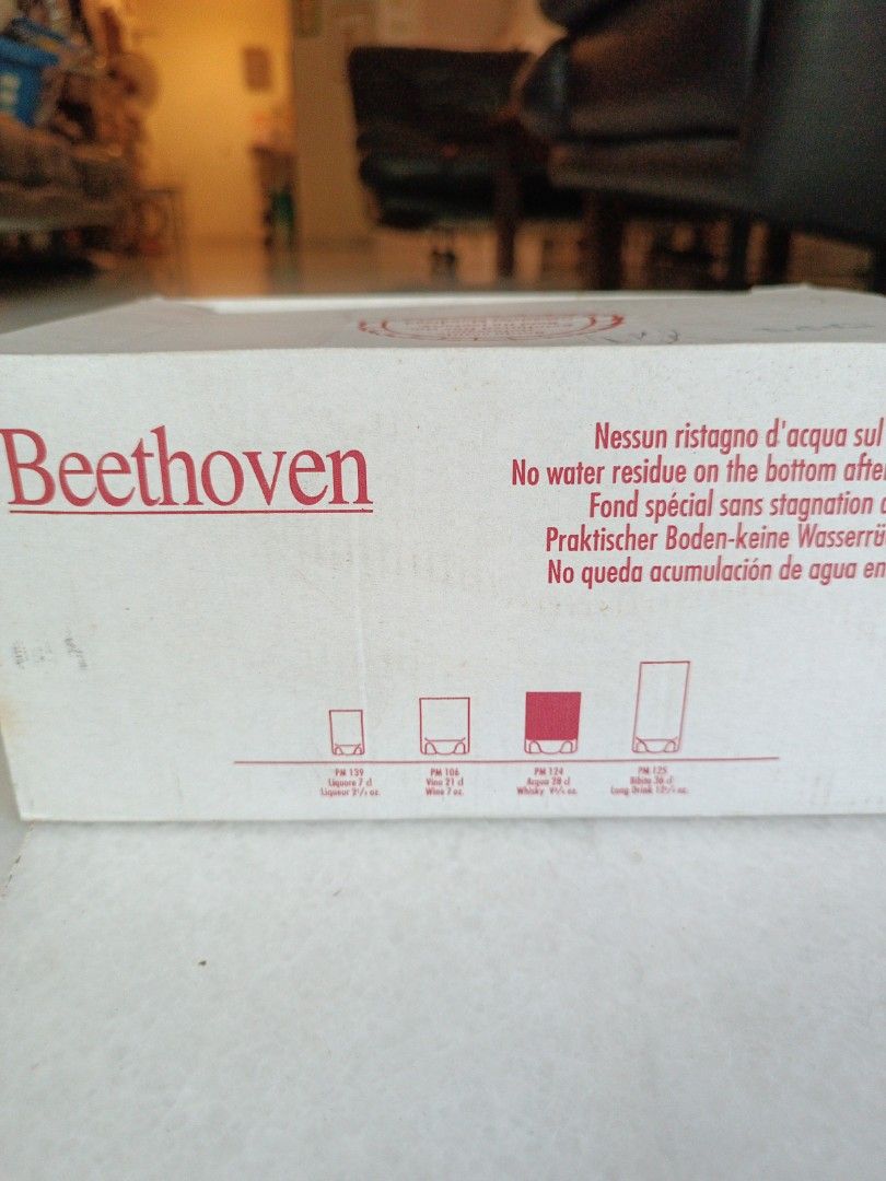 Luigi Bormioli Beethoven Crystal Whiskey Glasses, Furniture & Home ...