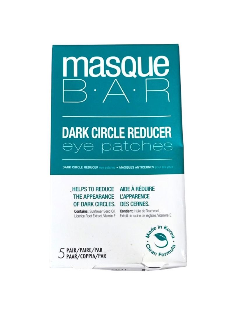Masque BAR Dark Circle Reducer Eye Patches (5 Pairs/Box), Beauty ...