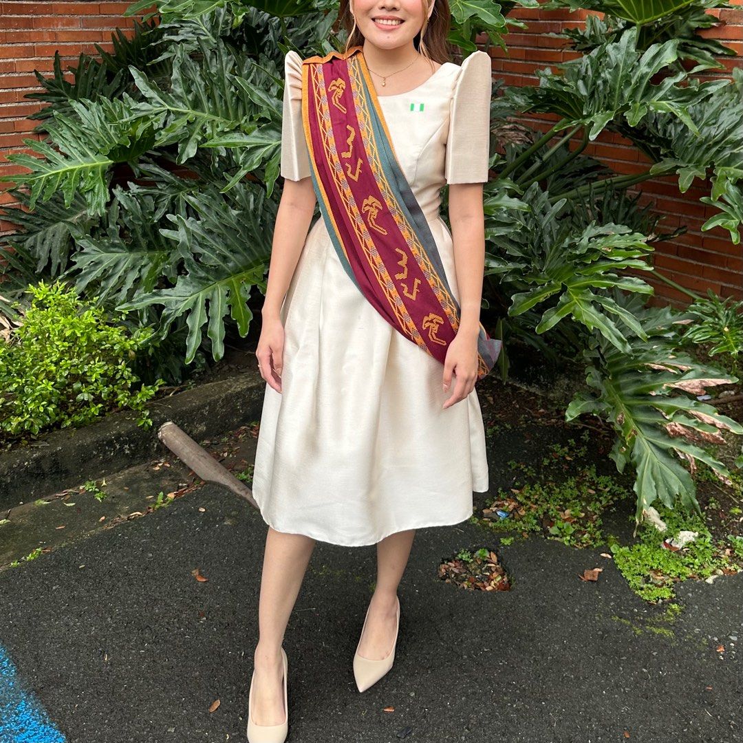 MODERN FILIPINIANA DRESS - KULTURA FILIPINO Beige / Nude Graduation ...