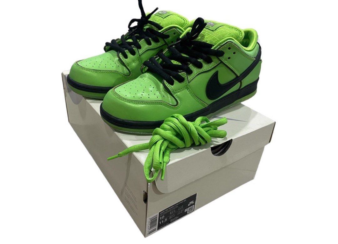 Nike SB dunk low the powerpuff girl buttercup man, Men's Fashion ...