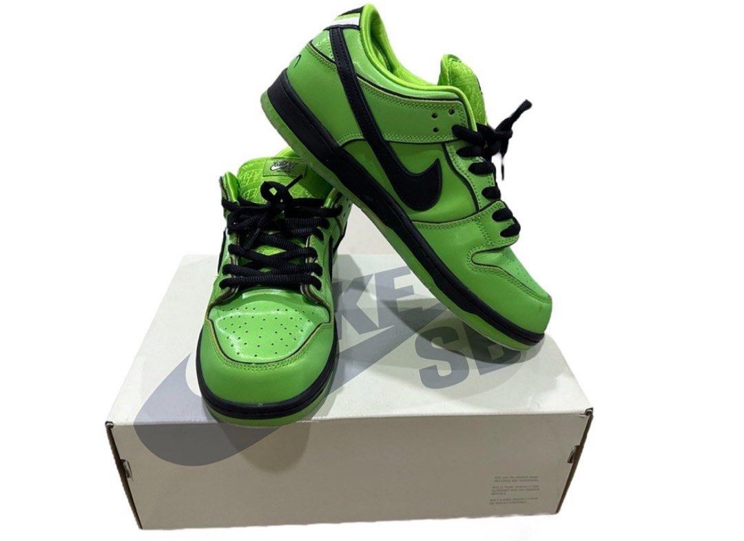 Nike SB dunk low the powerpuff girl buttercup man, Men's Fashion ...