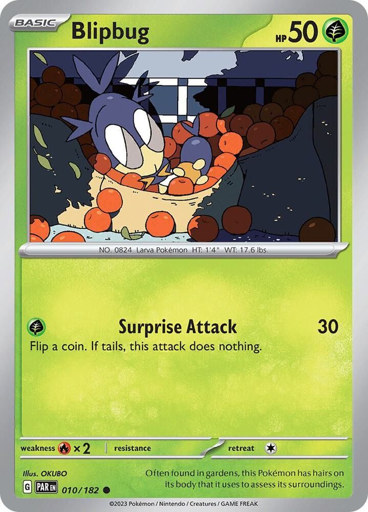 Pokemon Scarlet & Violet - Paradox Rift - Blipbug - 010/182 - Common ...