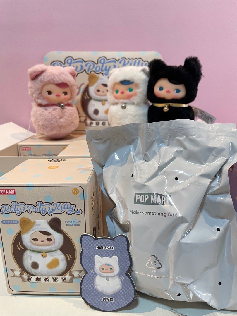 POP MART PUCKY Roly-Poly Kitty Series - Vinyl Plush, Hobbies & Toys ...