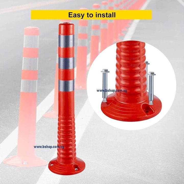SAFETY REFLECTIVE TRAFFIC POLE WITH MAGNET/ ROAD SAFETY POLE / SAFETY ...