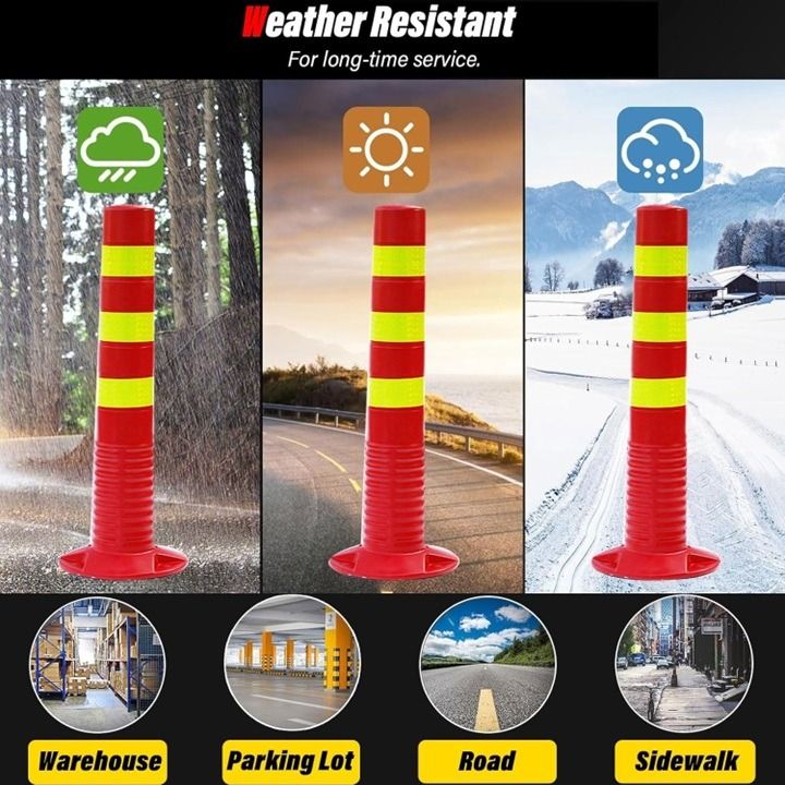 SAFETY REFLECTIVE TRAFFIC POLE WITH MAGNET/ ROAD SAFETY POLE / SAFETY ...