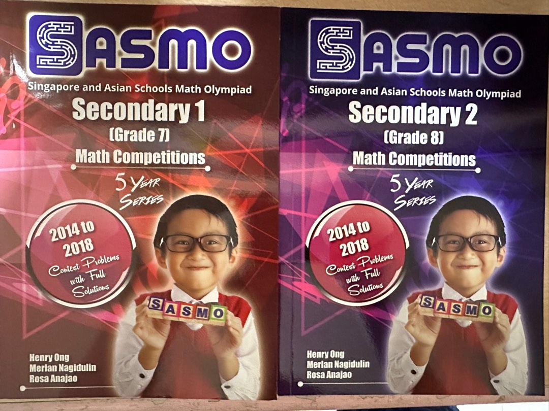 Secondary 1 & 2 Math Olympiad SASMO books, Hobbies & Toys, Books ...