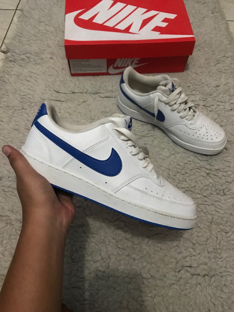 Sepatu Nike Court Vision Lo Original 100%, Fesyen Pria, Sepatu ...