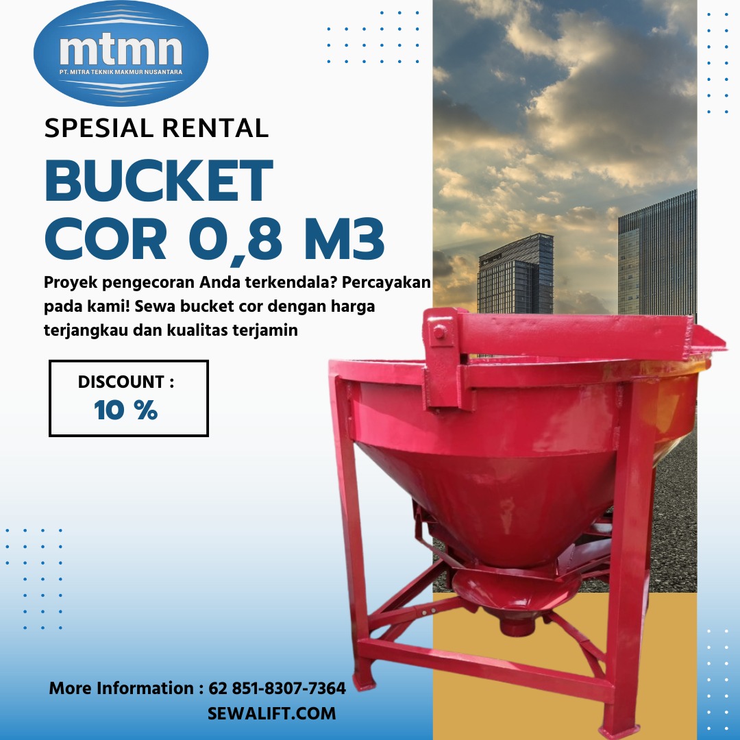 Sewa Bucket cor kapasitas besar, cocok untuk proyek skala besar Kota ...