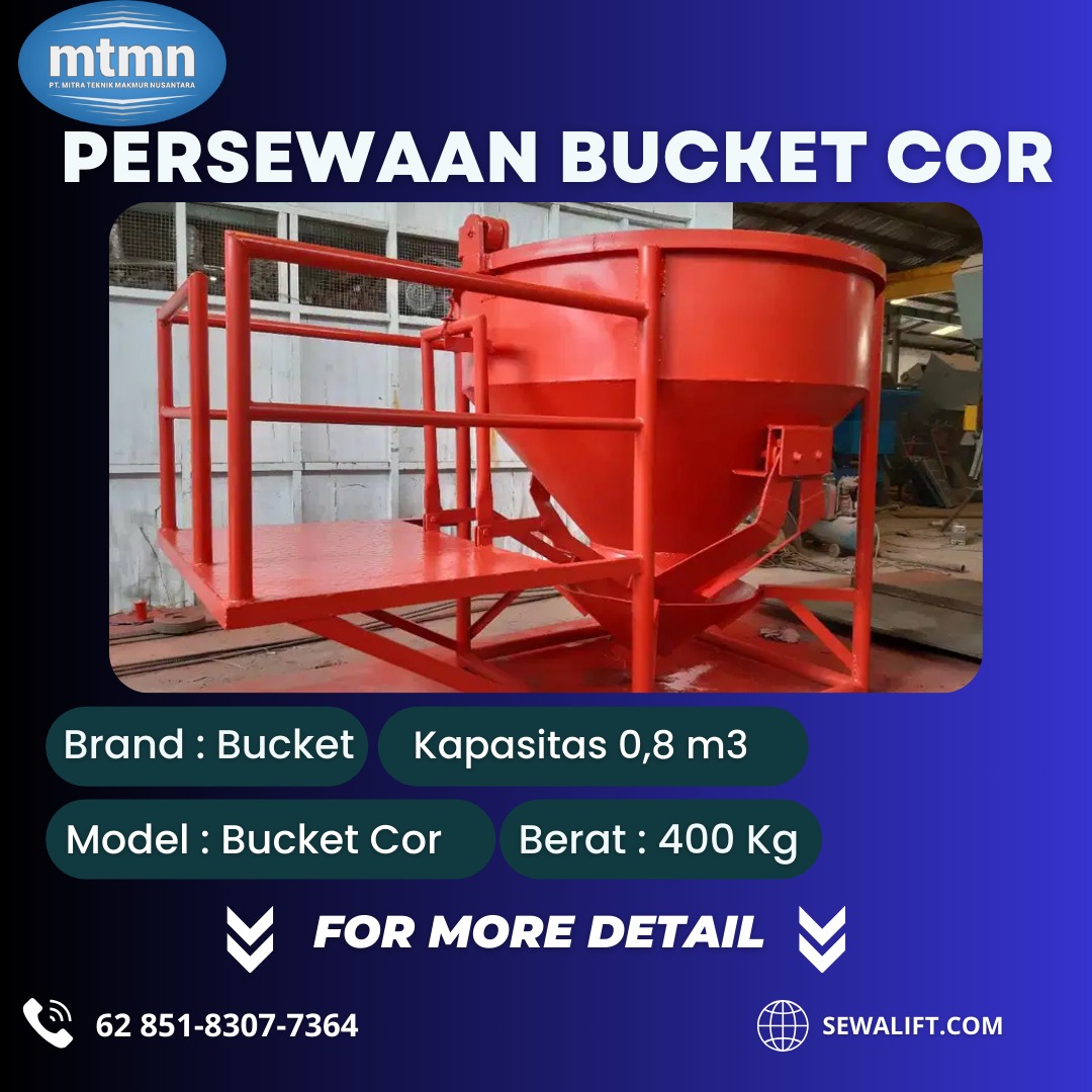 Sewa Bucket cor kapasitas besar, cocok untuk proyek skala besar Empat ...