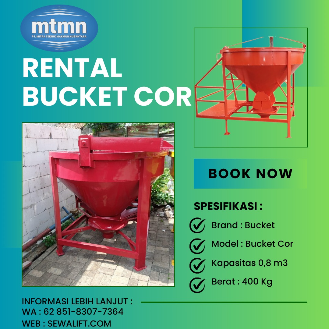 Sewa Bucket cor kapasitas besar, cocok untuk proyek skala besar Kota ...