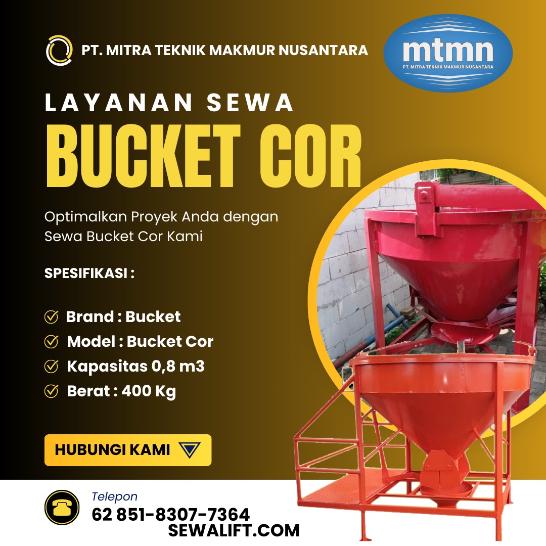 Sewa Bucket cor kapasitas besar, cocok untuk proyek skala besar Kota ...
