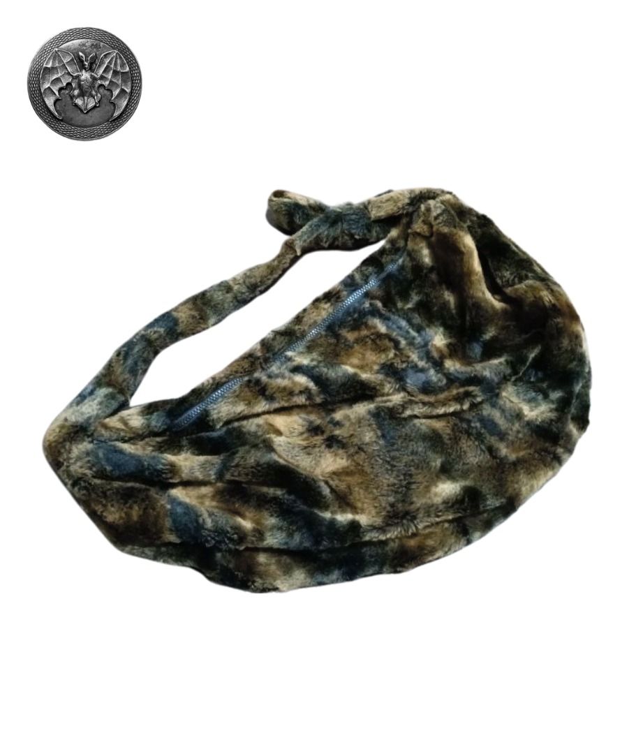 SUPER RARE!! Tanuki (Japanese Racoon) Fur - Hobo Bag - Crossbody Bag ...