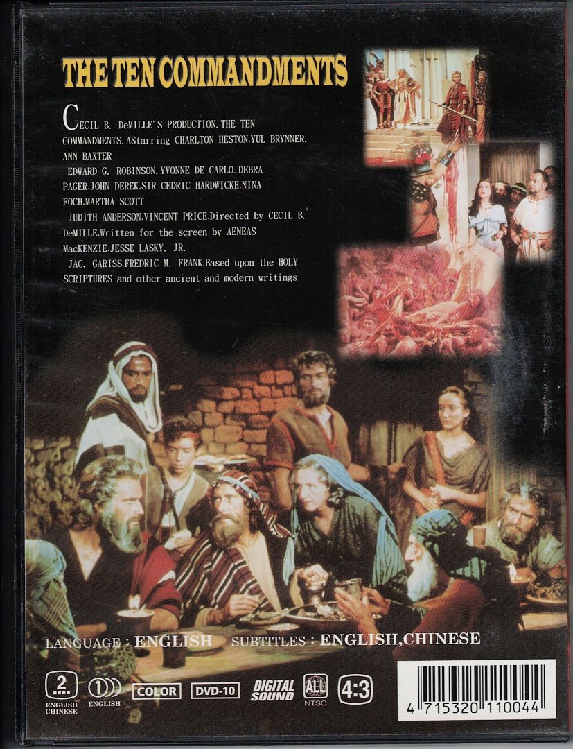 The Ten Commandments ***original dvd***, Hobbies & Toys, Music & Media ...