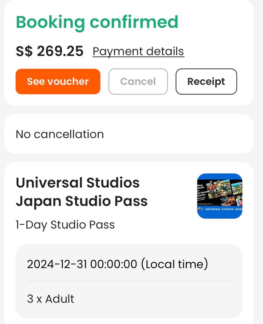 USJ Studio Pass valid from 31 Dec 2024 to 30 Mar 2025, Tickets & Vouchers, Flights & Overseas ...
