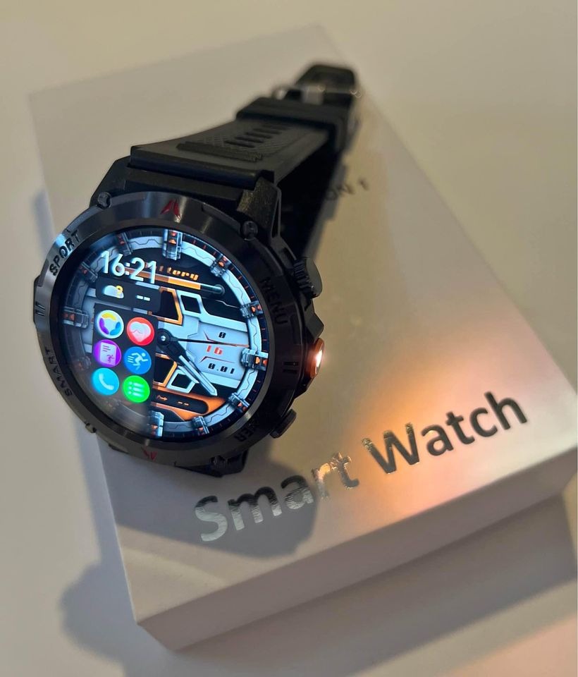 2024 Military Smart Watch Rugged Tactical Fitness Tracker for Men ...