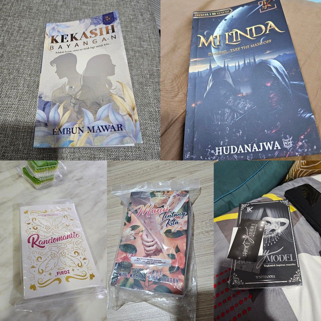 5 novels - hudanajwa, wan mahani wan hassan, wnfhanna, embun mawar ...