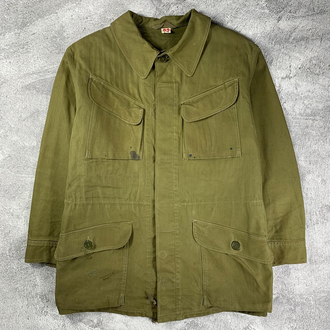 60’s Danish Army Military HBT Field Jacket Vintage not carhartt stussy ...