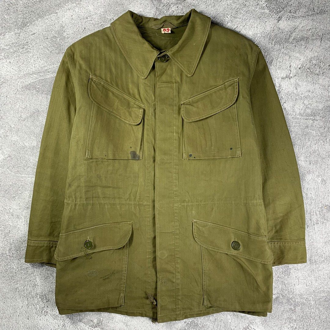 60’s Danish Army Military HBT Field Jacket Vintage not carhartt stussy ...