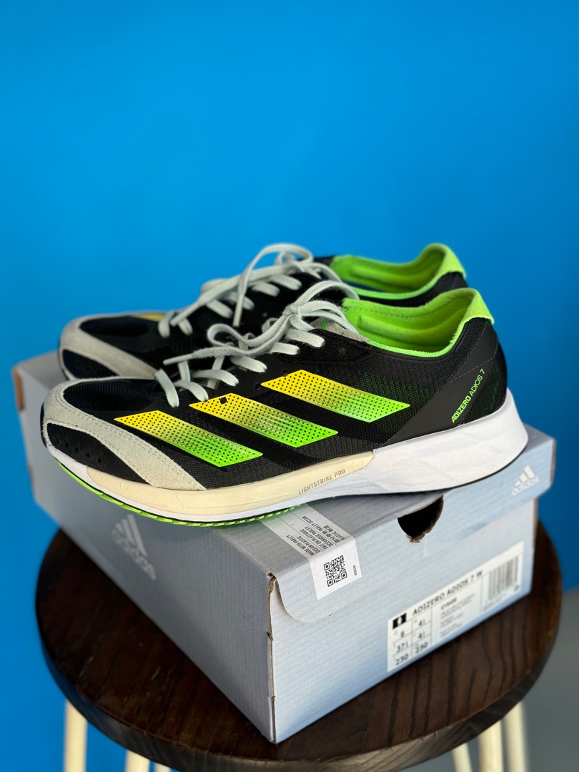 ADIDAS RUNNING ADIOS 7 ORIGINAL 100%, Olah Raga, Perlengkapan Olahraga ...