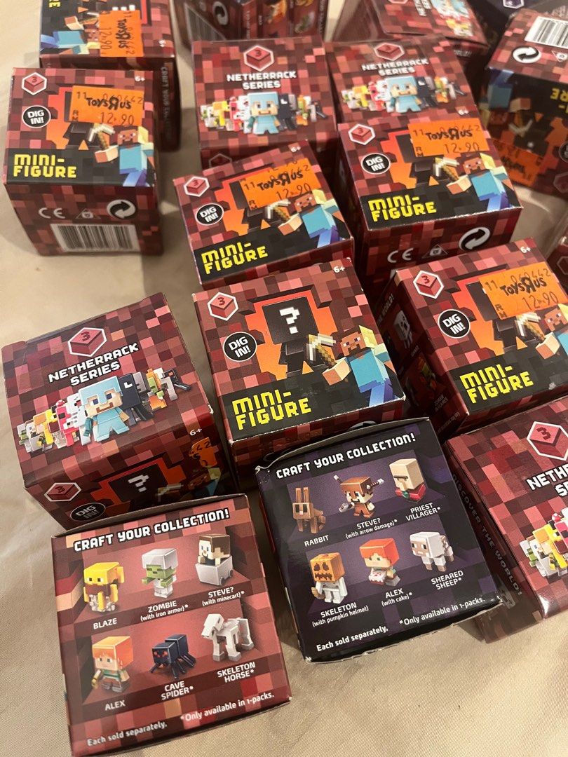 Brand New Unopened Minecraft Mini-figure Blind Box x 21 units, Hobbies ...