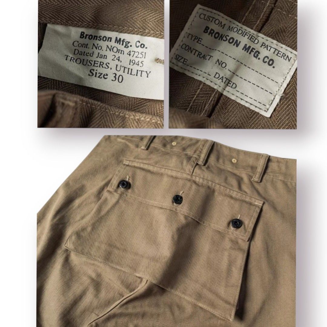 Bronson 13oz P44 HBT Modified Custom Monkey Pants, Men's Fashion ...