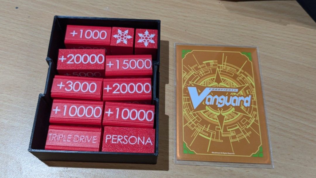 Custom made Cardfight Vanguard power counters / markers including box ...