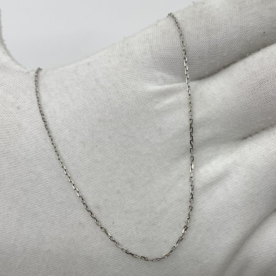 CARTIER SILVER NO GUARANTEE CARD WG750 3.1G CHAIN NECKLACE 247058766 AL ...