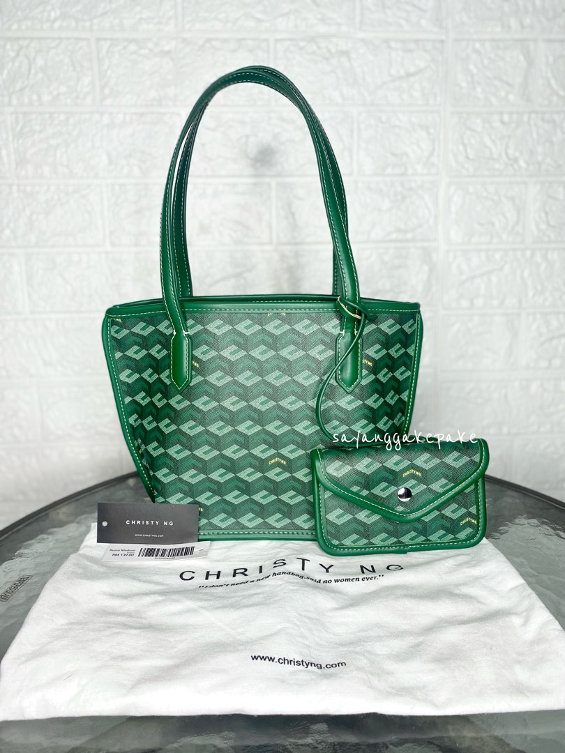 Christy NG Mini Russo Tote Bag in Green Tas, Barang Mewah, Tas & Dompet ...