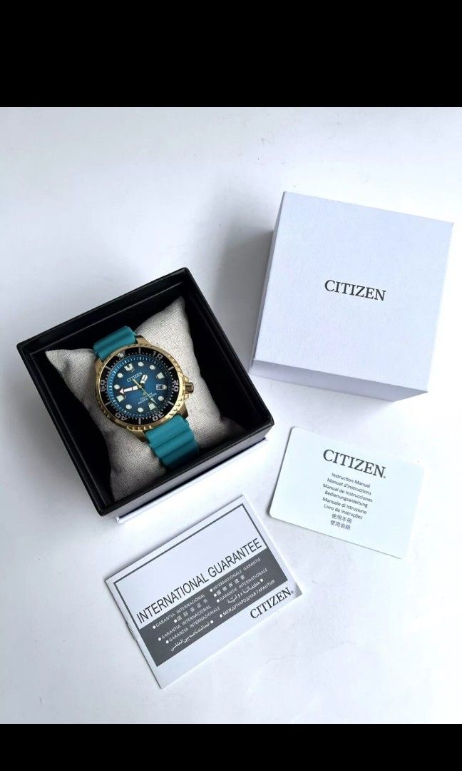 Citizen Promaster Diver Watch * BN0162-02X Eco-Drive Turquoise Blue ...