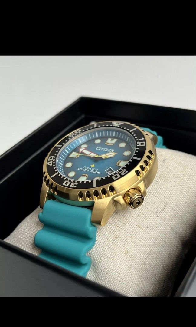 Citizen Promaster Diver Watch * BN0162-02X Eco-Drive Turquoise Blue ...
