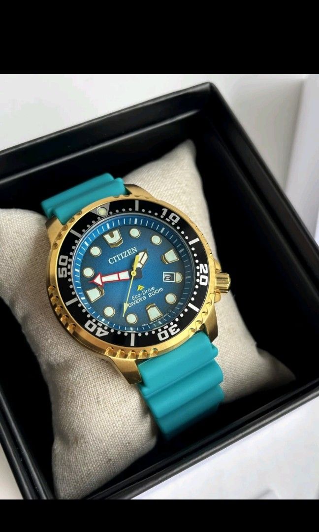 Citizen Promaster Diver Watch * BN0162-02X Eco-Drive Turquoise Blue ...